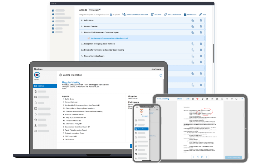اجتماعات غير ورقية لأعضاء مجلس الإدارة | Azeus Convene